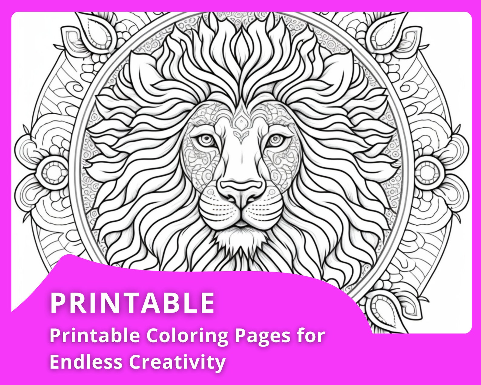 22 Mandala Animal Coloring Pages | Digital Download | Printable | Kids ...