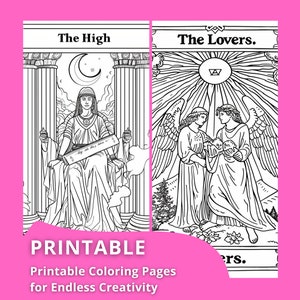 Tarot Cards Coloring Pages | Digital Download | Printable | Kids ...