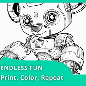 39 Robot Animal Coloring Pages | Digital Download | Printable | Kids ...