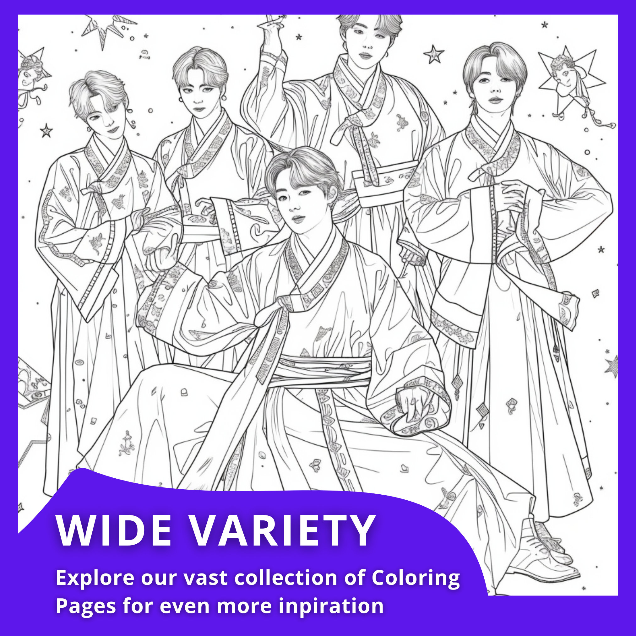 BTS Coloring Pages Digital Download Printable Kids Activities - Etsy