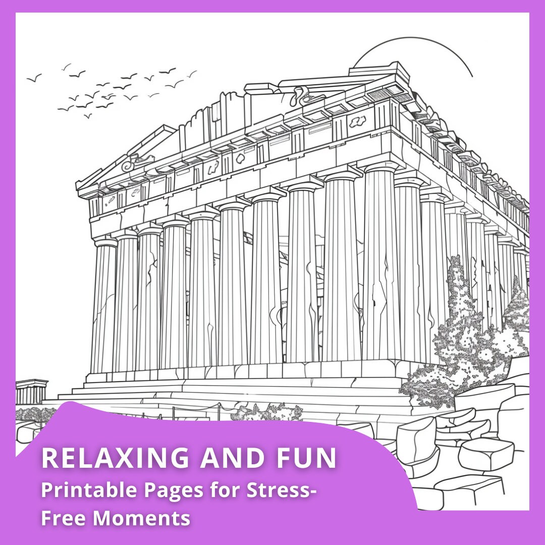 Landmarks Coloring Pages Digital Download Printable Kids Activities - Etsy