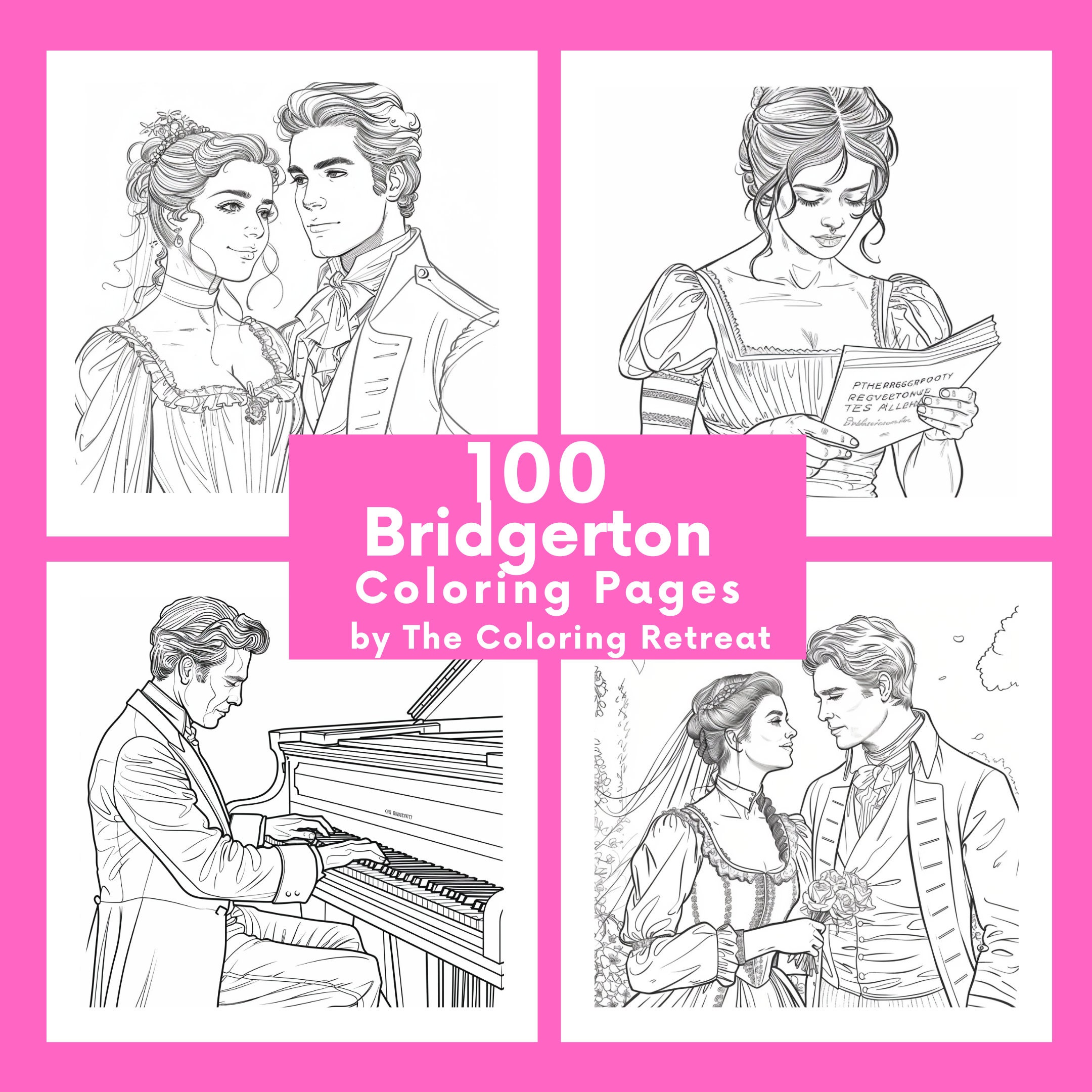 Bridgerton Coloring Pages | Digital Download | Printable | Kids ...