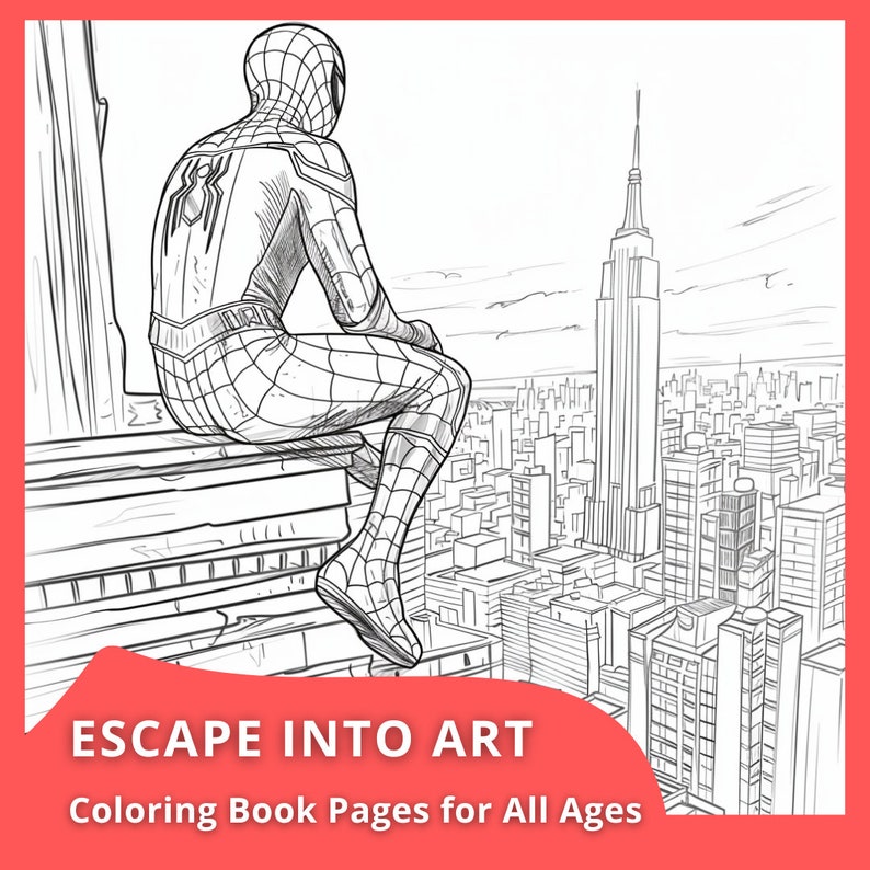 Spiderman Coloring Pages | Digital Download | Printable | Kids ...