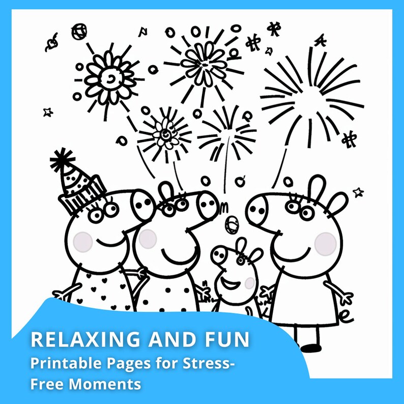 Peppa Pig Coloring Pages | Digital Download | Printable | Kids ...