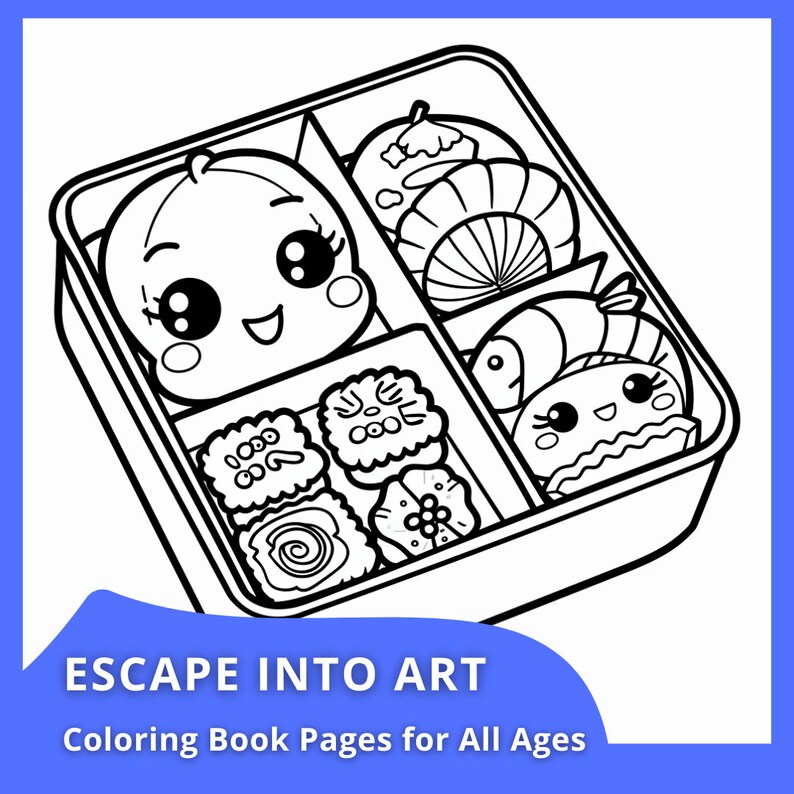 Kawaii Food Coloring Pages Digital Download Printable Kids Activities ...