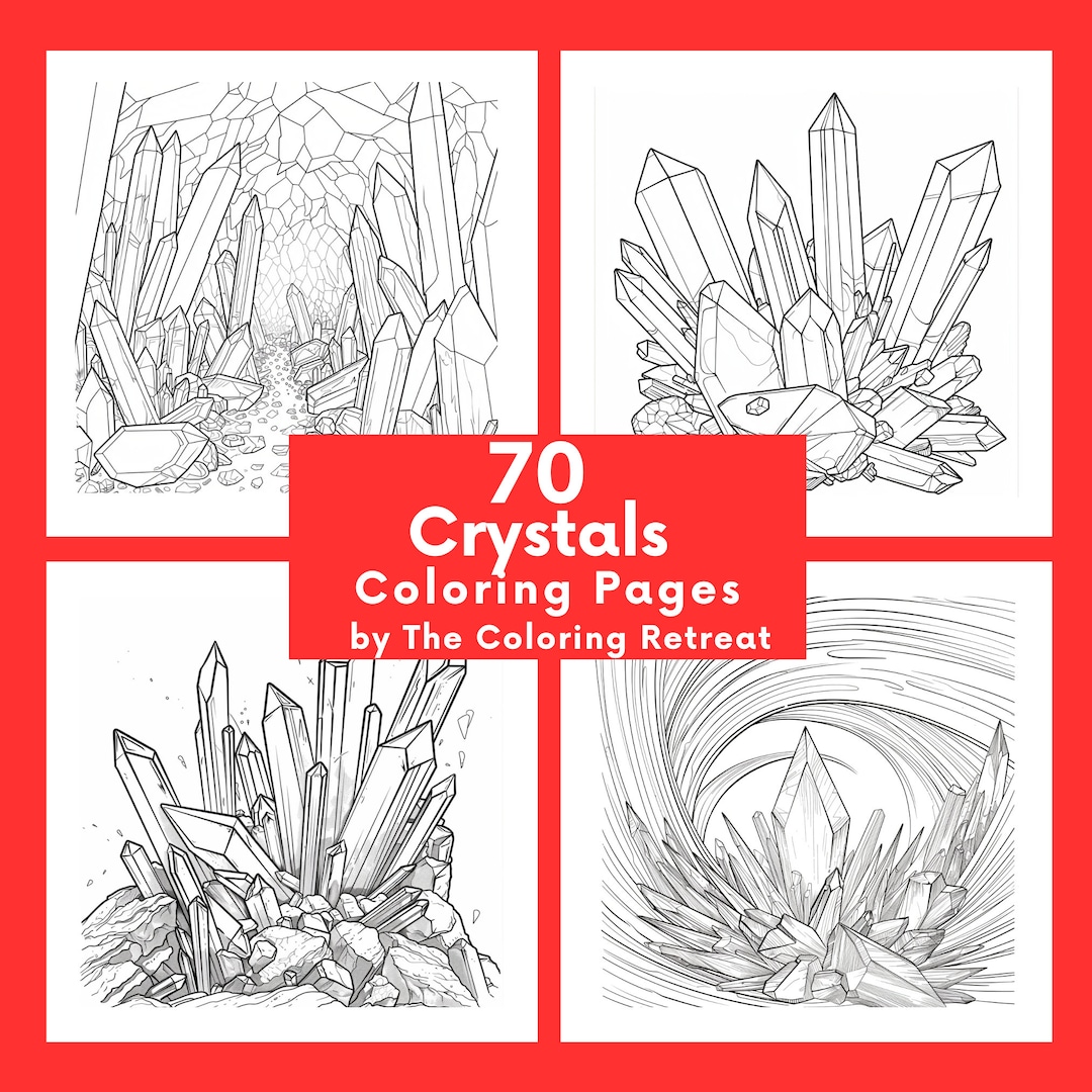 Crystals Coloring Pages | Digital Download | Printable | Kids ...