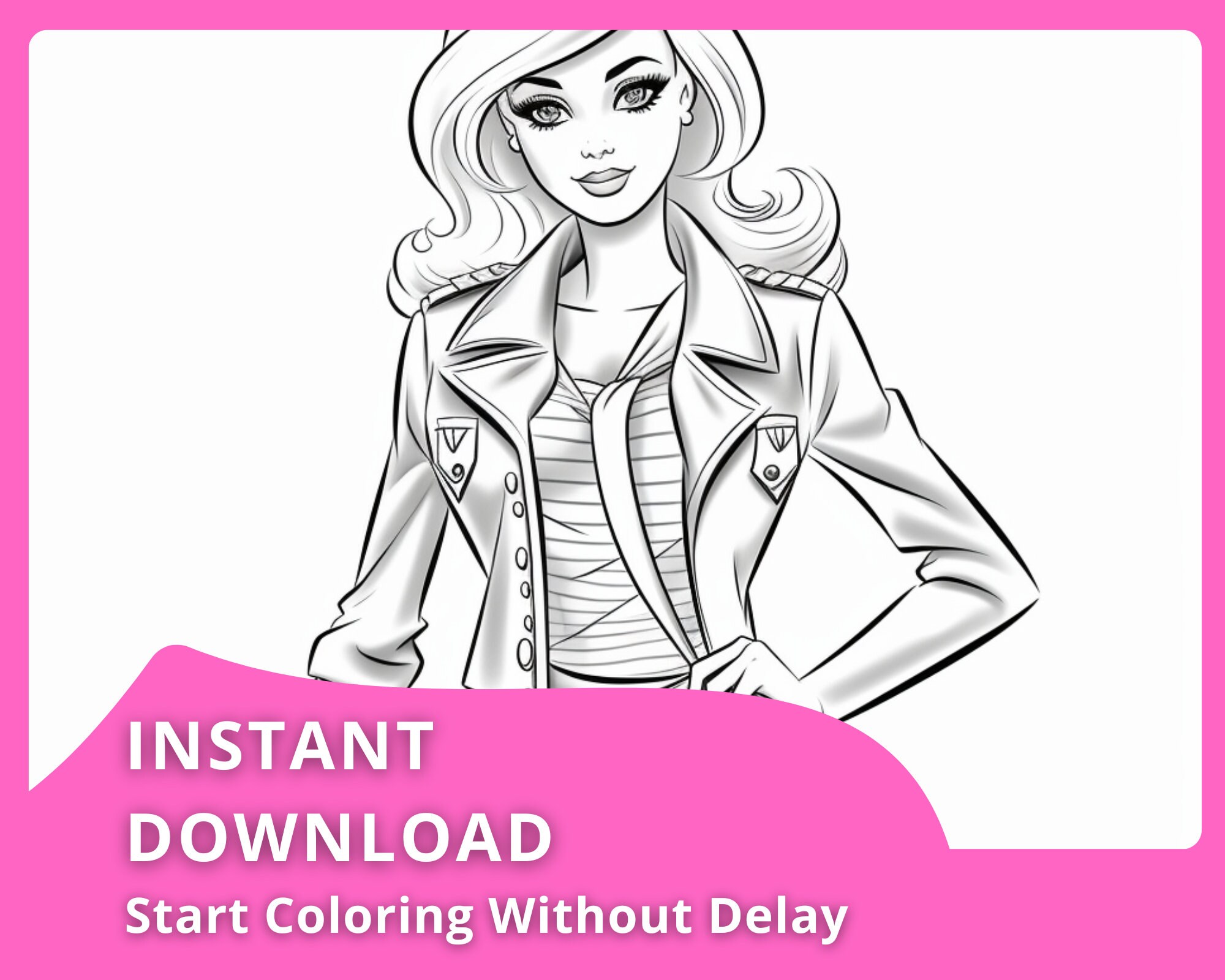 55 Barbie Coloring Pages | Digital Download | Printable | Kids ...