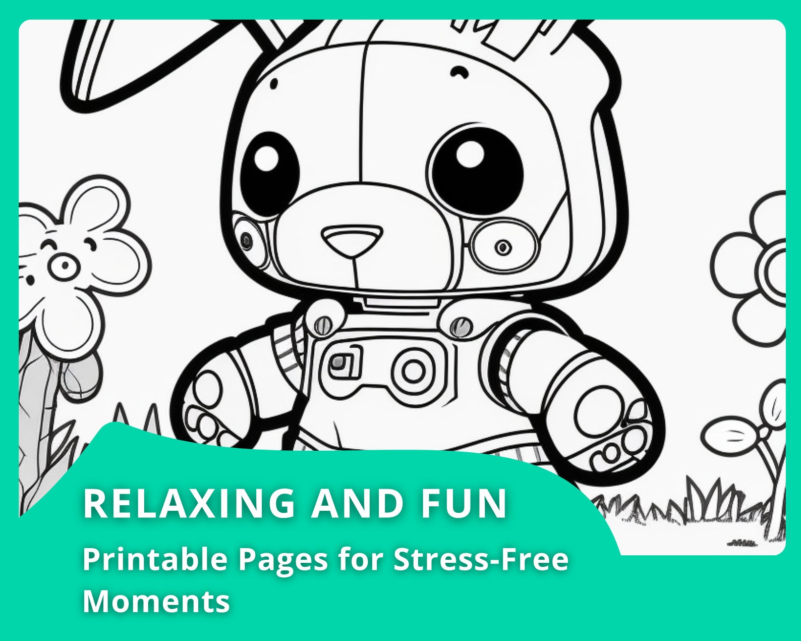 39 Robot Animal Coloring Pages | Digital Download | Printable | Kids ...
