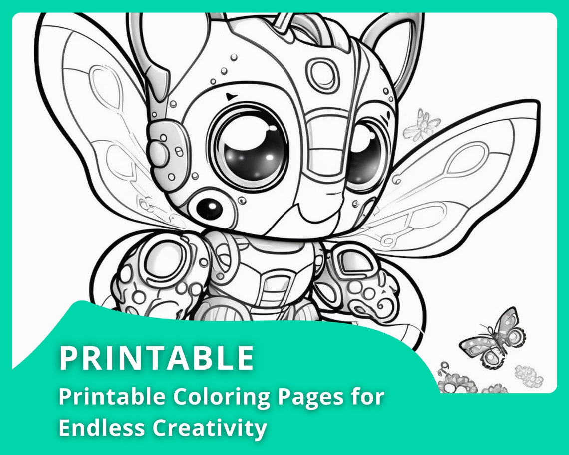 39 Robot Animal Coloring Pages | Digital Download | Printable | Kids ...