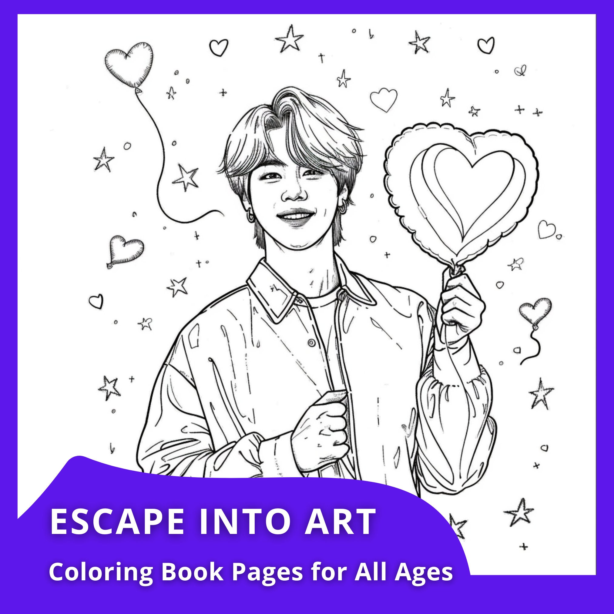 BTS Coloring Pages Digital Download Printable Kids Activities - Etsy
