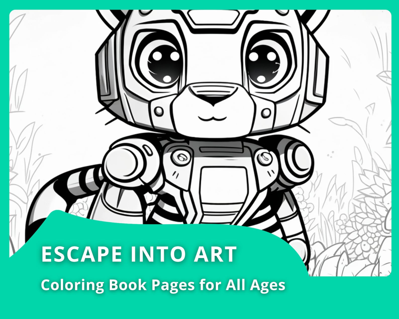 39 Robot Animal Coloring Pages | Digital Download | Printable | Kids ...