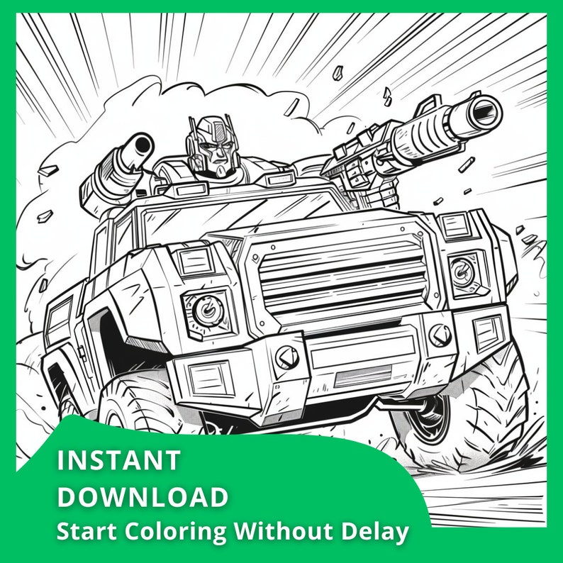 Transformers Coloring Pages | Digital Download | Printable | Kids ...