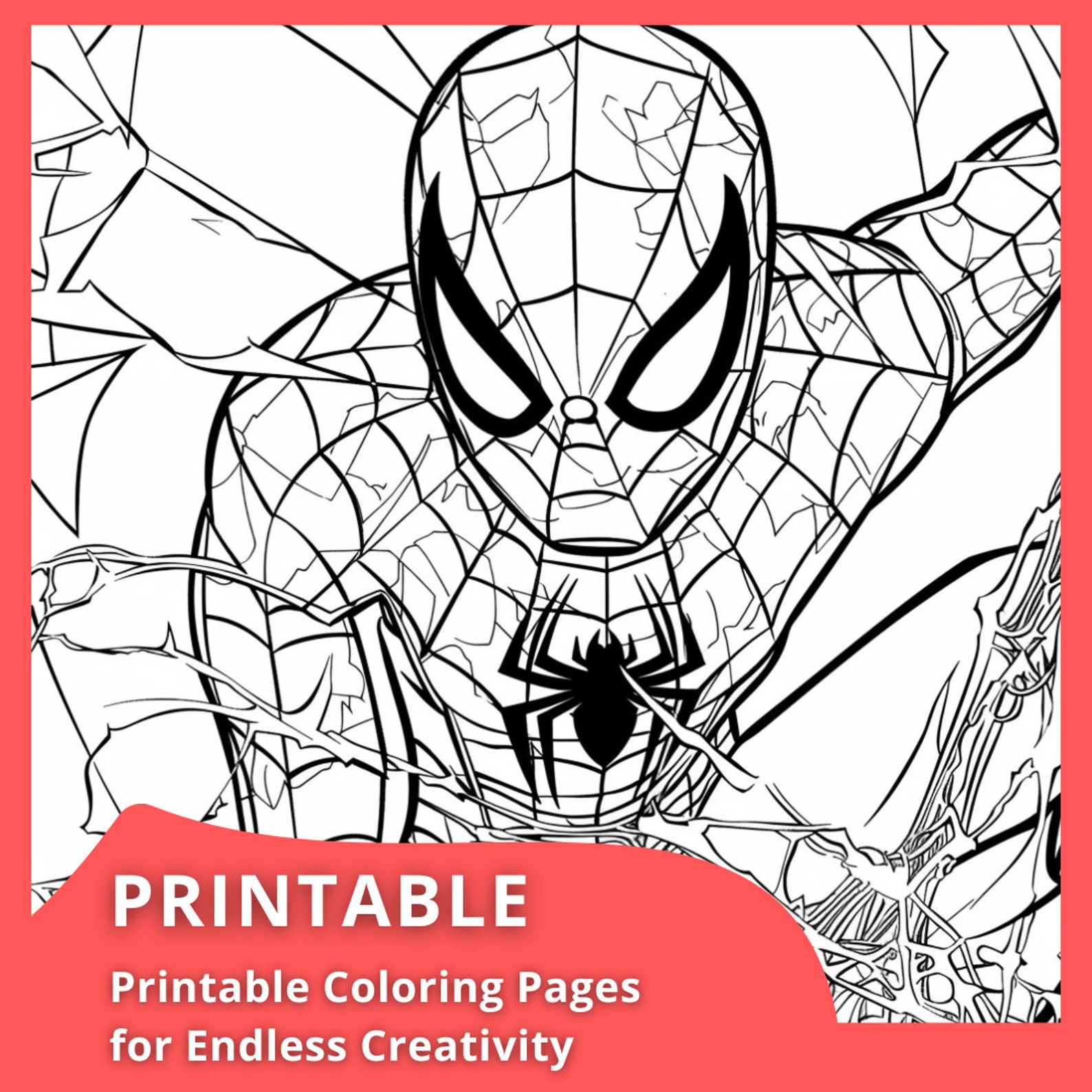 Spiderman Coloring Pages | Digital Download | Printable | Kids ...
