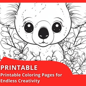42 Flowery Animal Coloring Pages | Digital Download | Printable | Kids ...
