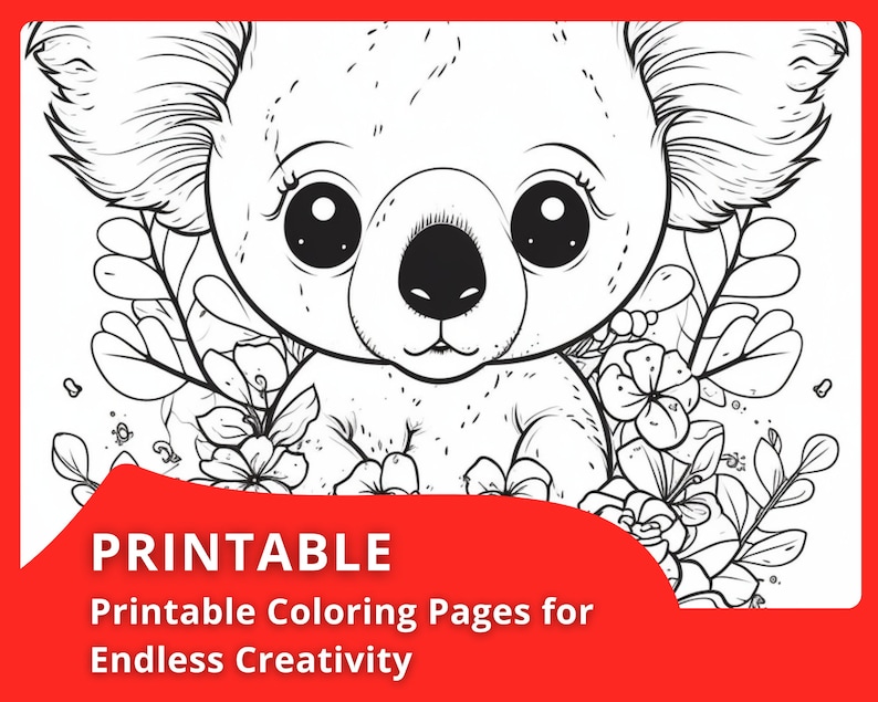 42 Flowery Animal Coloring Pages | Digital Download | Printable | Kids ...