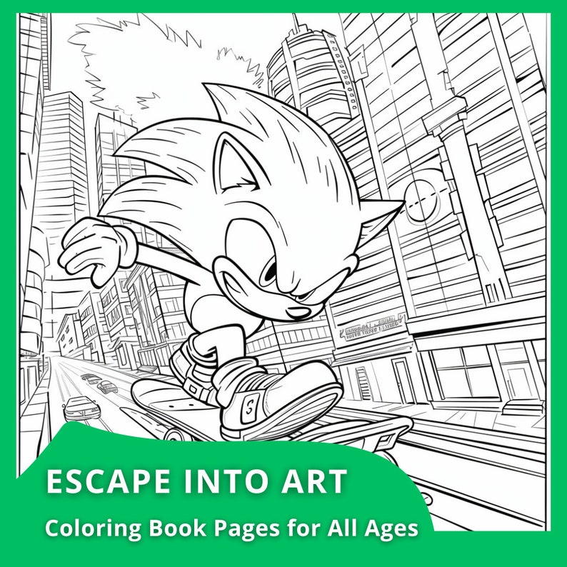 Sonic Coloring Pages | Digital Download | Printable | Kids Activities ...