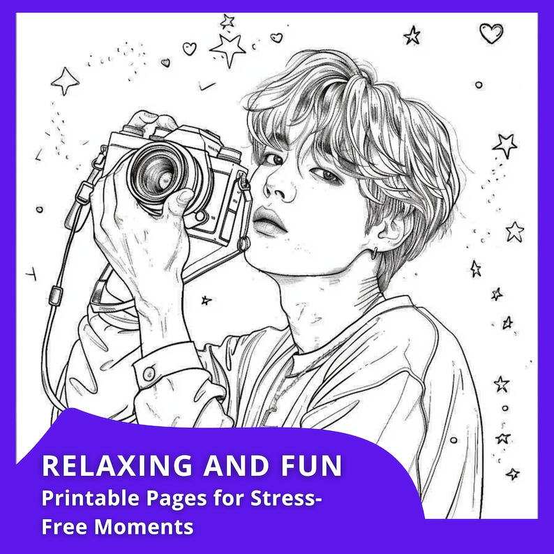BTS Coloring Pages Digital Download Printable Kids Activities - Etsy