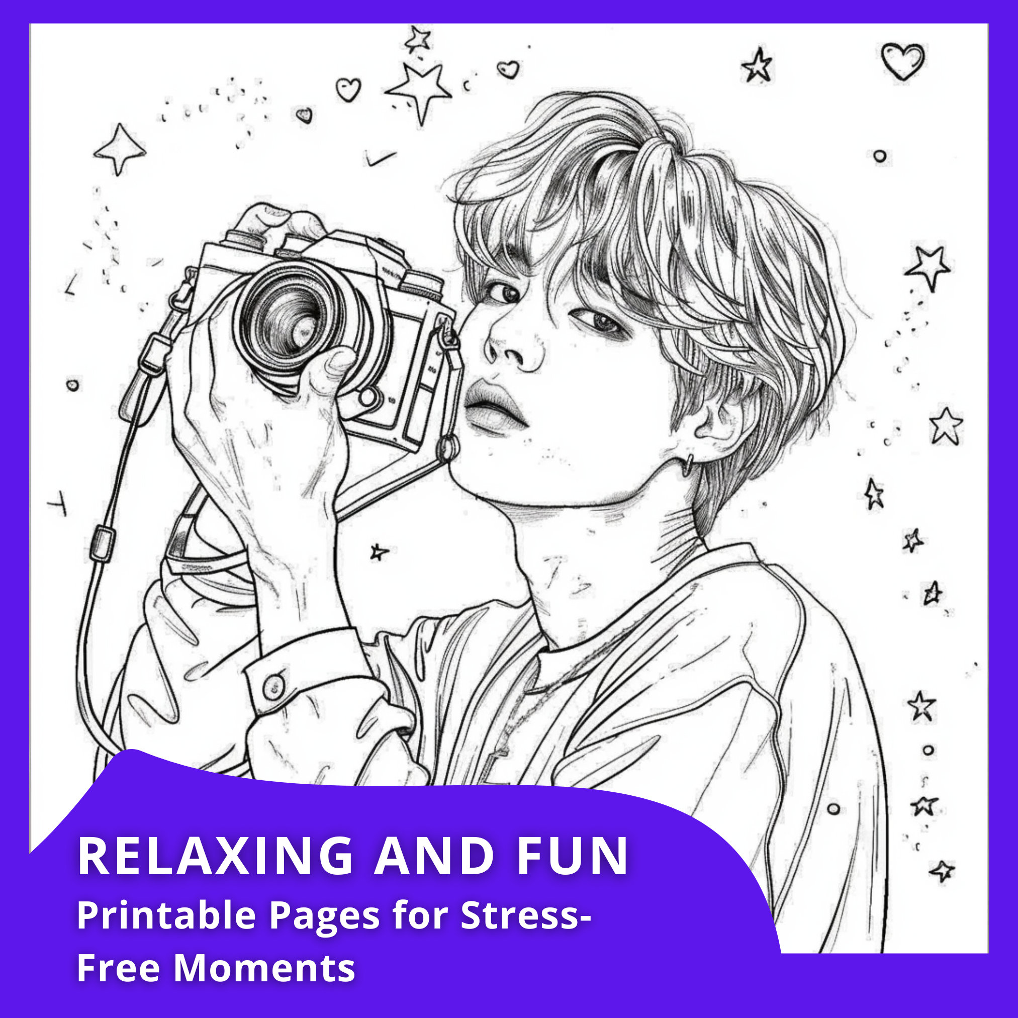 BTS Coloring Pages | Digital Download | Printable | Kids Activities ...