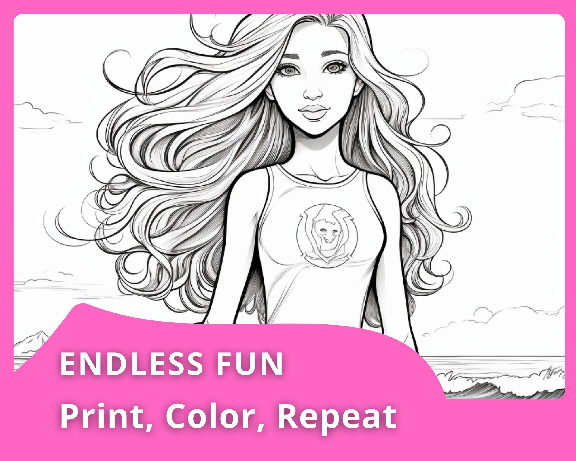 55 Barbie Coloring Pages | Digital Download | Printable | Kids ...