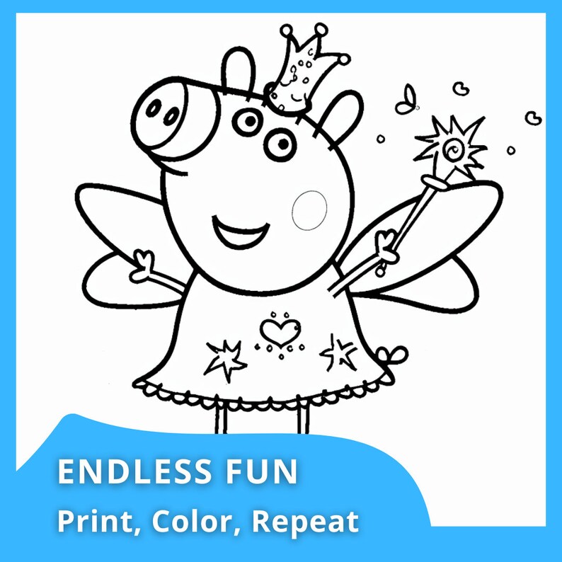 Peppa Pig Coloring Pages | Digital Download | Printable | Kids ...