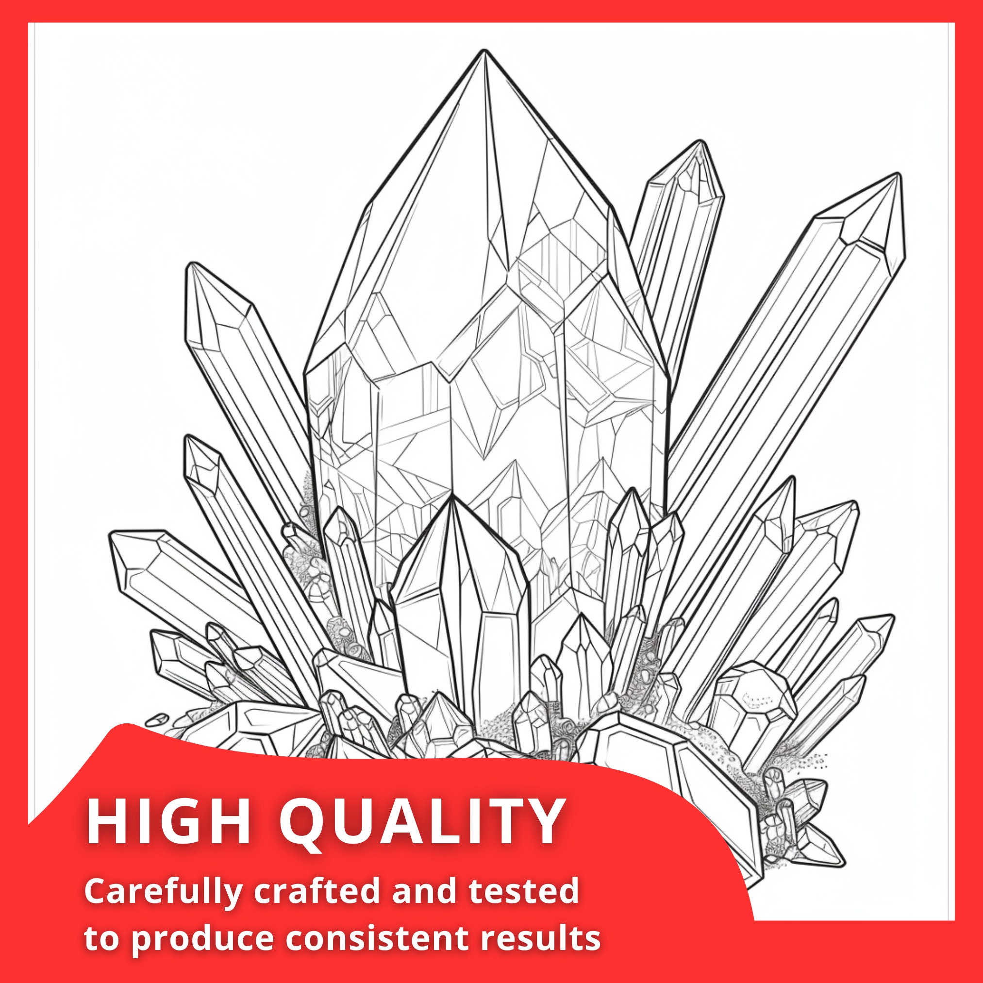 Crystals Coloring Pages | Digital Download | Printable | Kids ...
