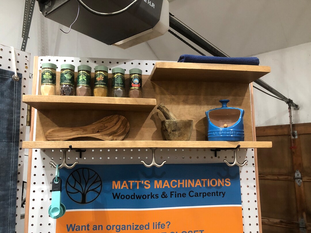 Wood Multi-tier Shelf With 3 Hooks - Etsy