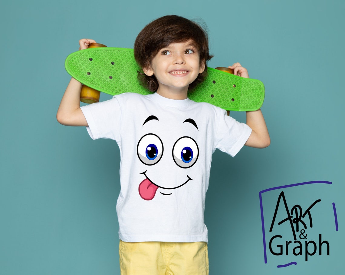 Expression Face Cartoon SVG File Kawaii Cute Digital File Funny Vector ...