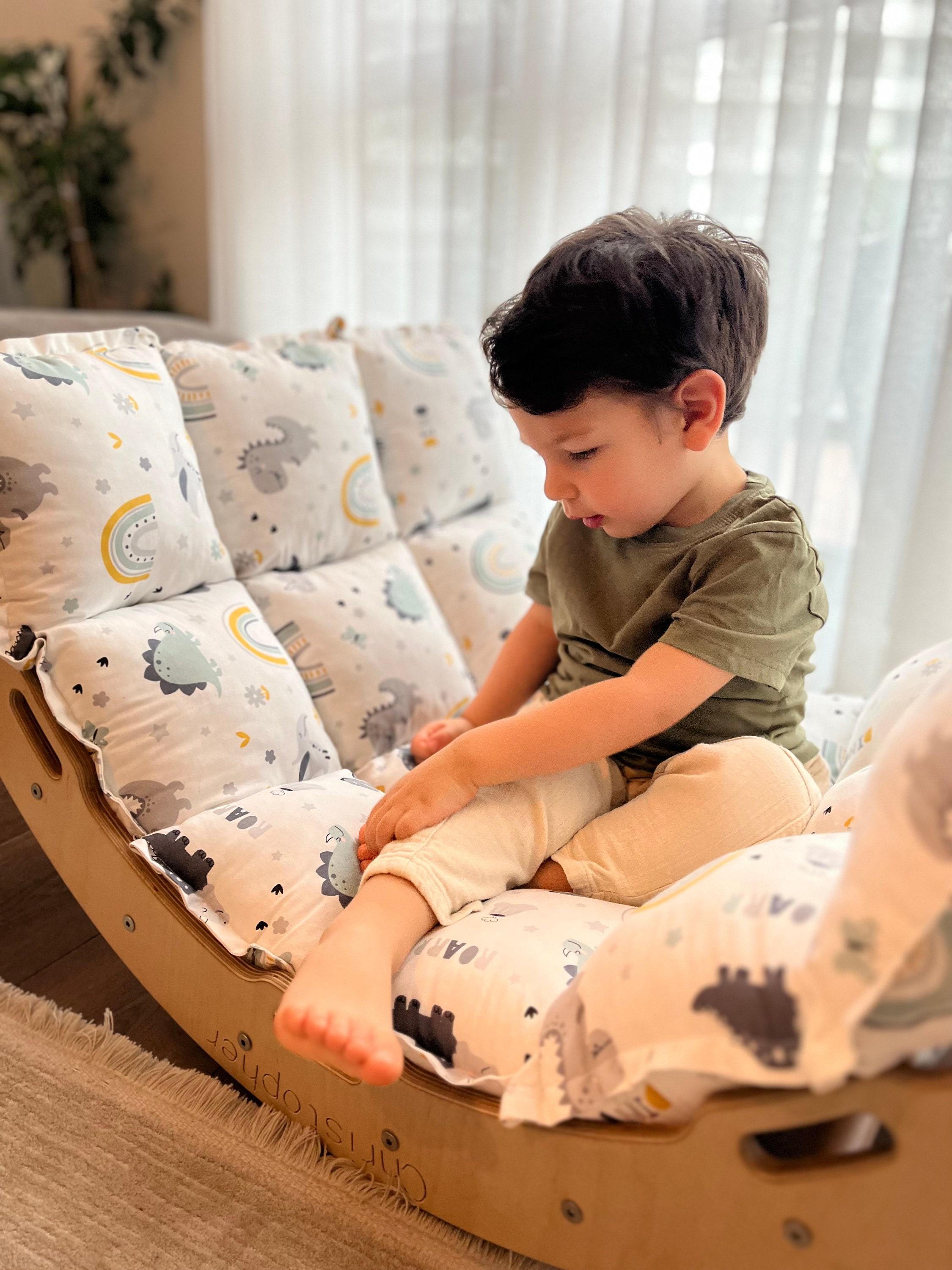 Climbing Arch With Pillow Kids Rocker Montessori Wooden Baby - Etsy