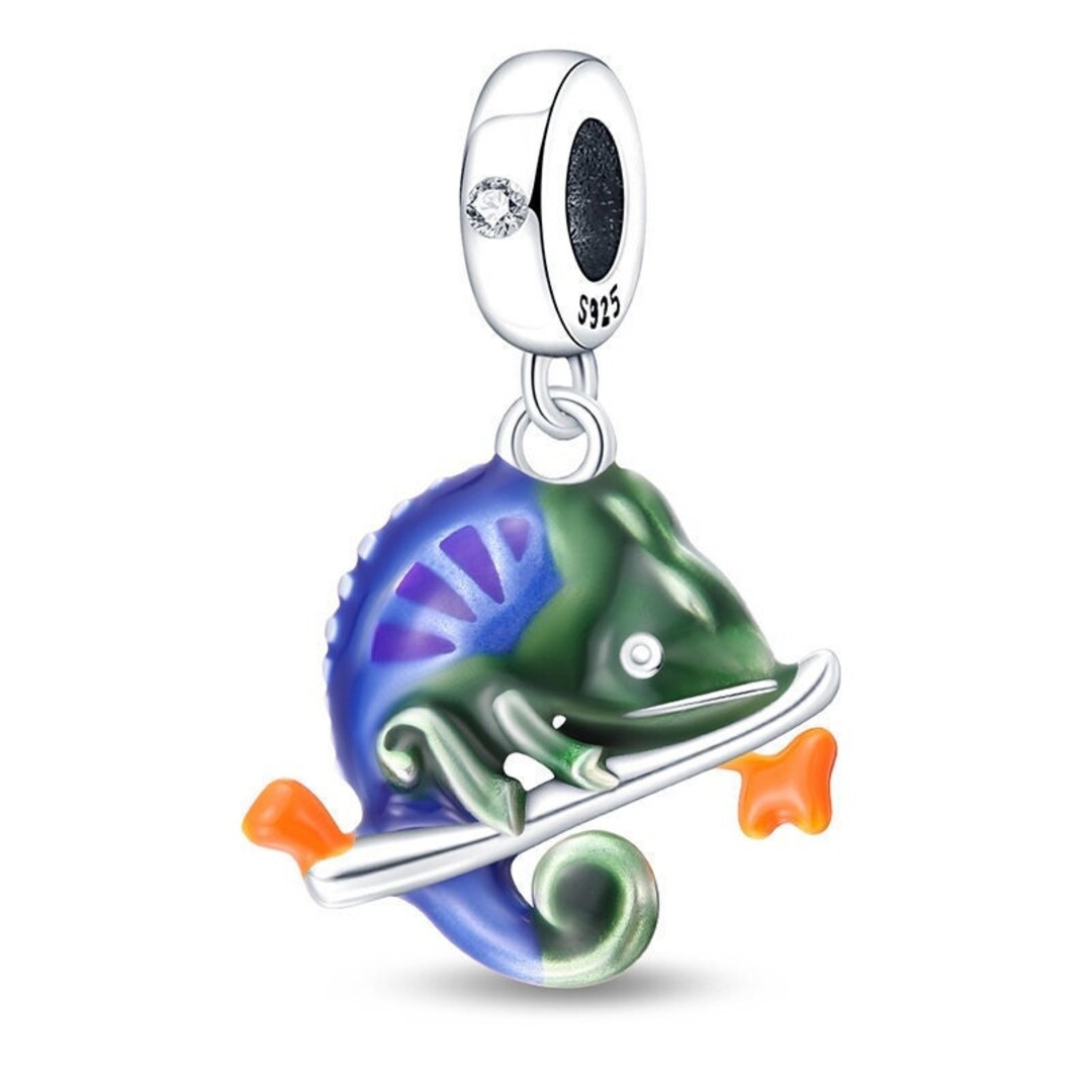 Chameleon Lizard Colour Changing Pet Charm Bracelet Compatible Pandora ...