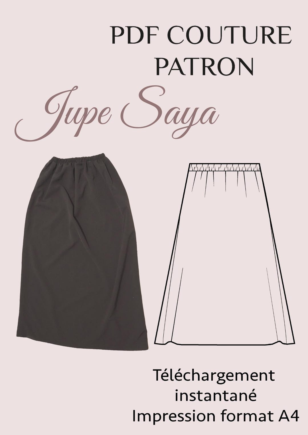 Easy Skirt Sewing Pattern - Etsy