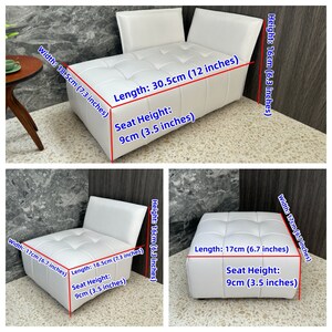 1:4 Scale White Leather Dollhouse Sofa Set - Modular Miniature Couch - Etsy