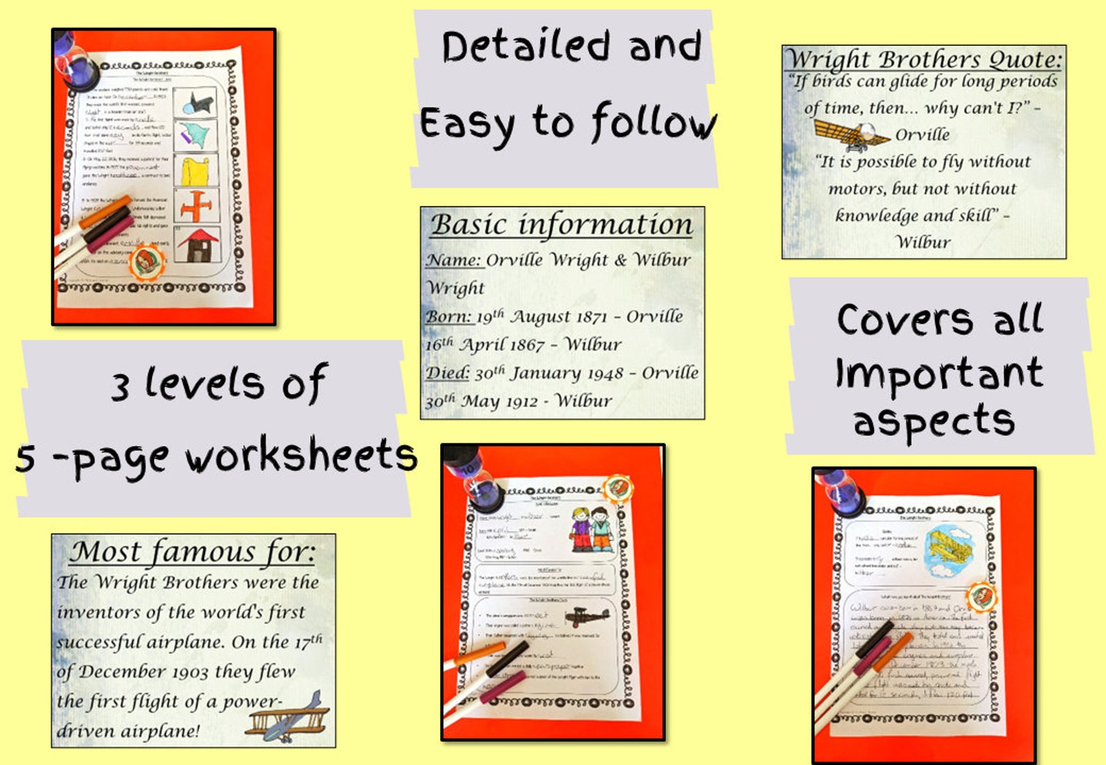 The Wright Brothers Lesson Scientists and Inventors: the Wright ...