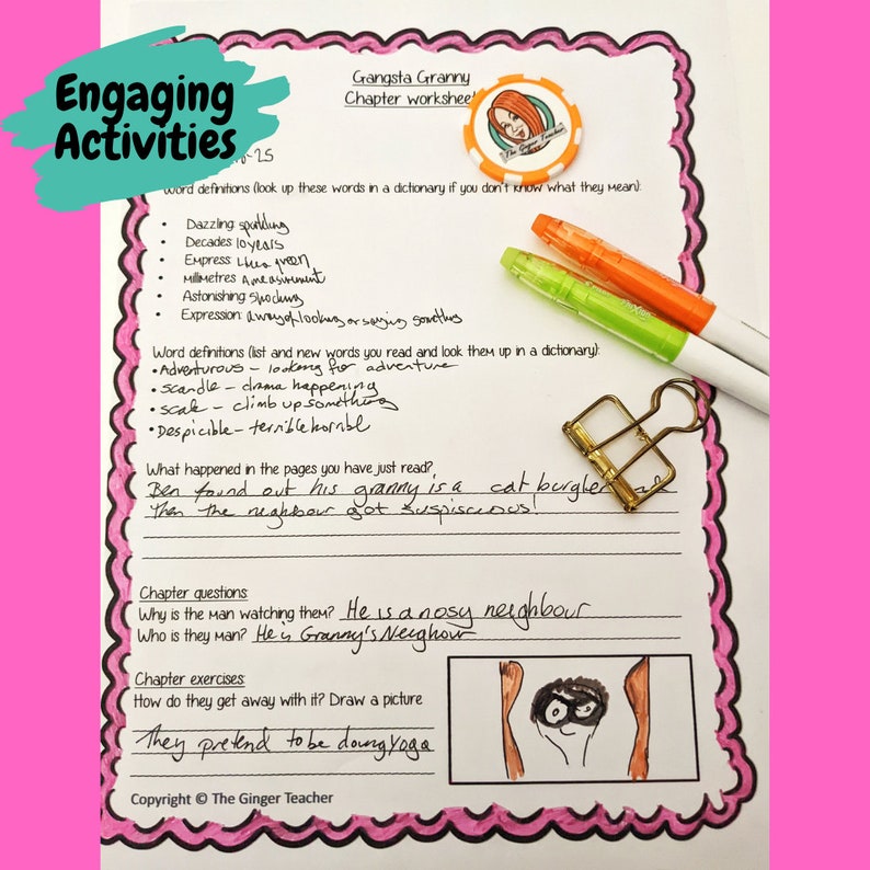 GANGSTA GRANNY UNIT of Work Complete 34 Chapter Bundle! English Lessons ...