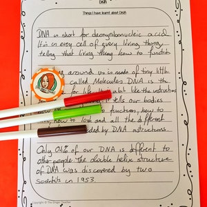 DNA SCIENCE LESSON Classroom Materials for Teachers or Home School ...