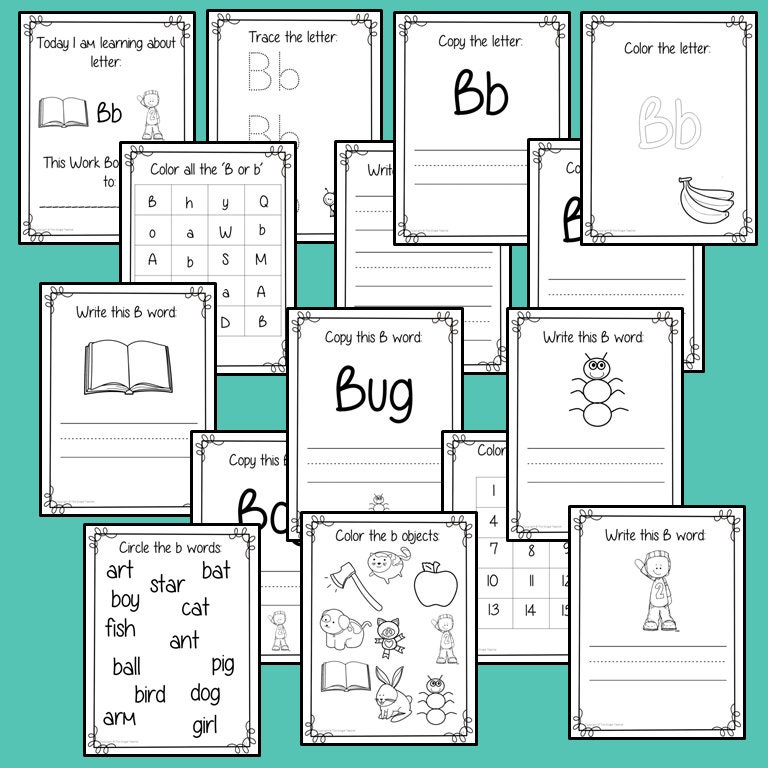 Alphabet Workbook Bundle Classroom Teaching Resources Home School EYFS ...
