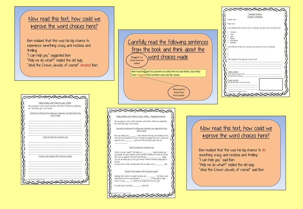 GANGSTA GRANNY UNIT of Work Complete 34 Chapter Bundle! English Lessons ...