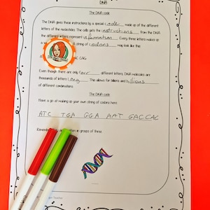 DNA SCIENCE LESSON Classroom Materials for Teachers or Home School ...