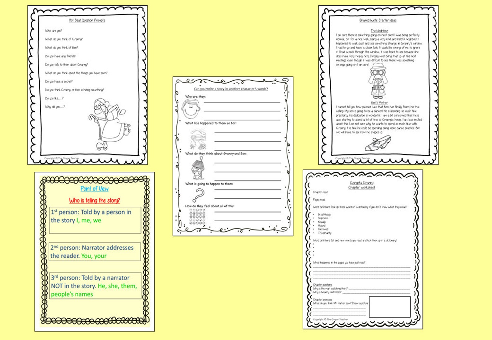 GANGSTA GRANNY UNIT of Work Complete 34 Chapter Bundle! English Lessons ...