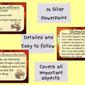 Ancient Egyptian Mummies Lesson Classroom Teaching Resources - Etsy