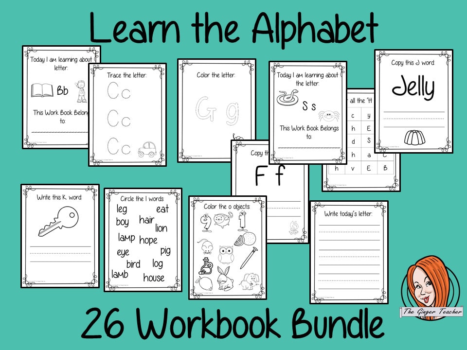 Alphabet Workbook Bundle Classroom Teaching Resources Home School EYFS ...