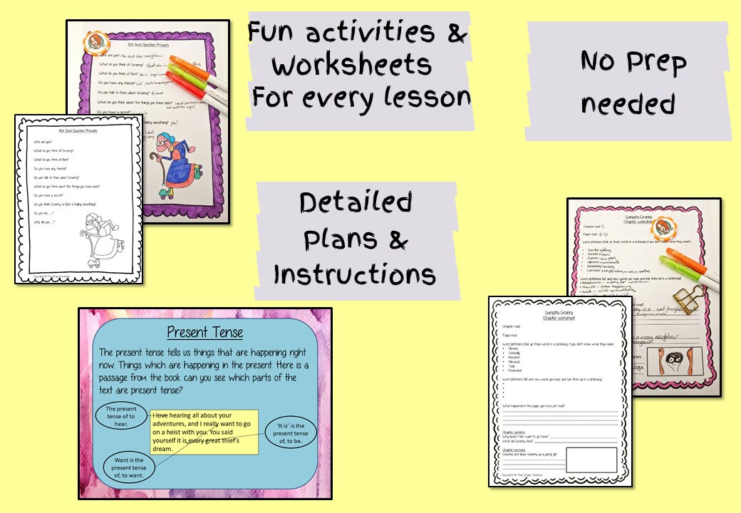 GANGSTA GRANNY UNIT of Work Complete 34 Chapter Bundle! English Lessons ...