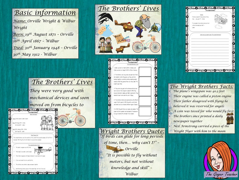 The Wright Brothers Lesson Scientists and Inventors: the Wright ...