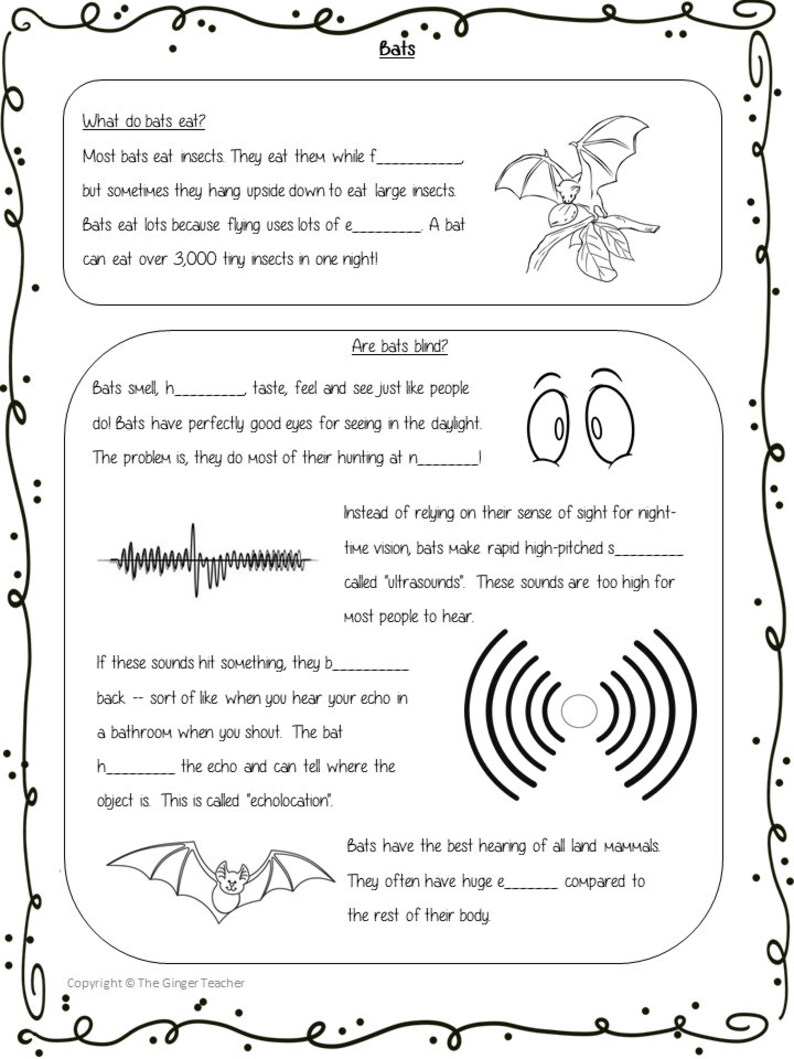 BATS LESSON Powerpoint and Worksheets Classroom Teaching Resources ...