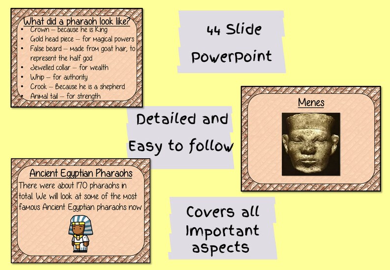 ANCIENT EGYPTIAN PHARAOHS History Lesson Classroom Resources for ...