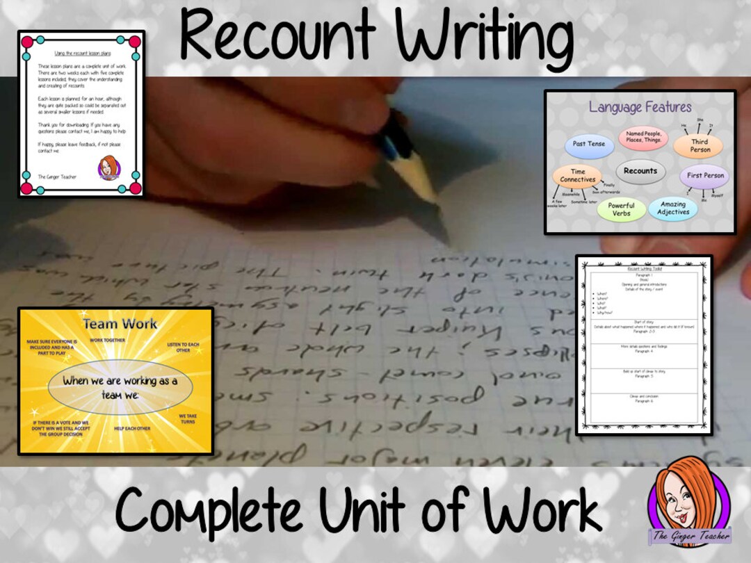 RECOUNT WRITING UNIT of Work 10 Complete English Lesson on How to Write ...
