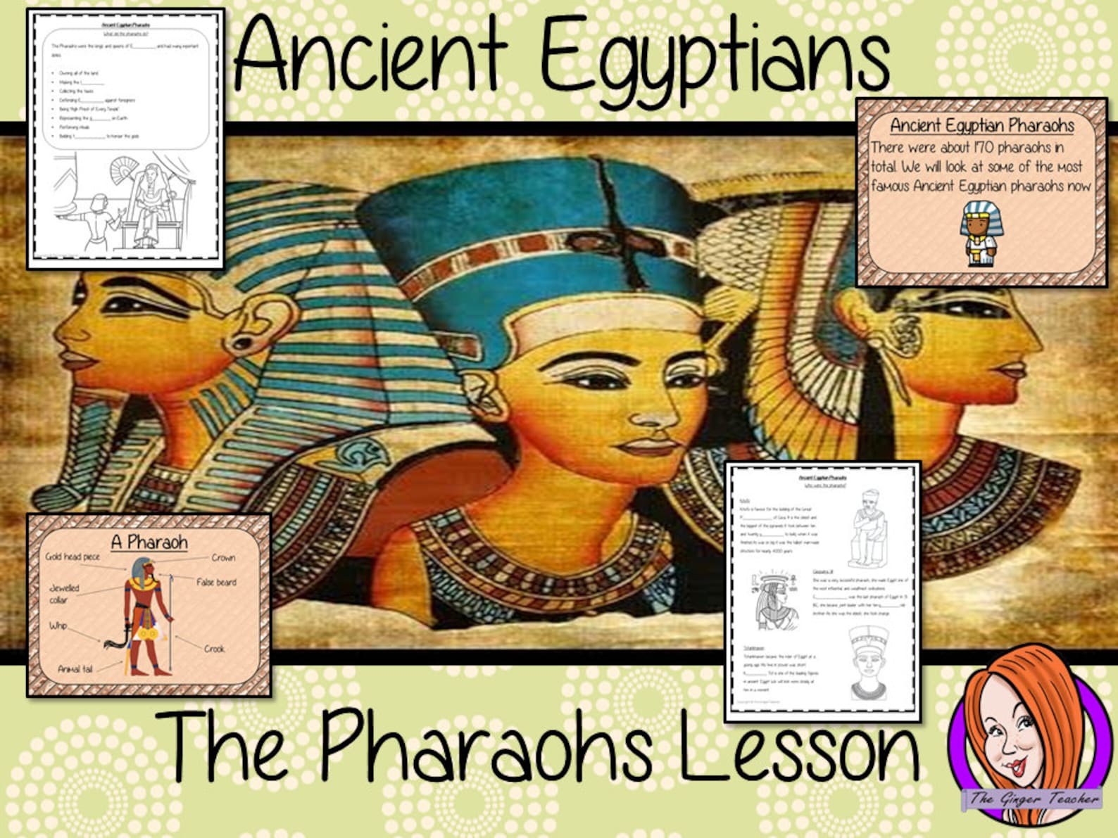 ANCIENT EGYPTIAN PHARAOHS History Lesson Classroom Resources for ...