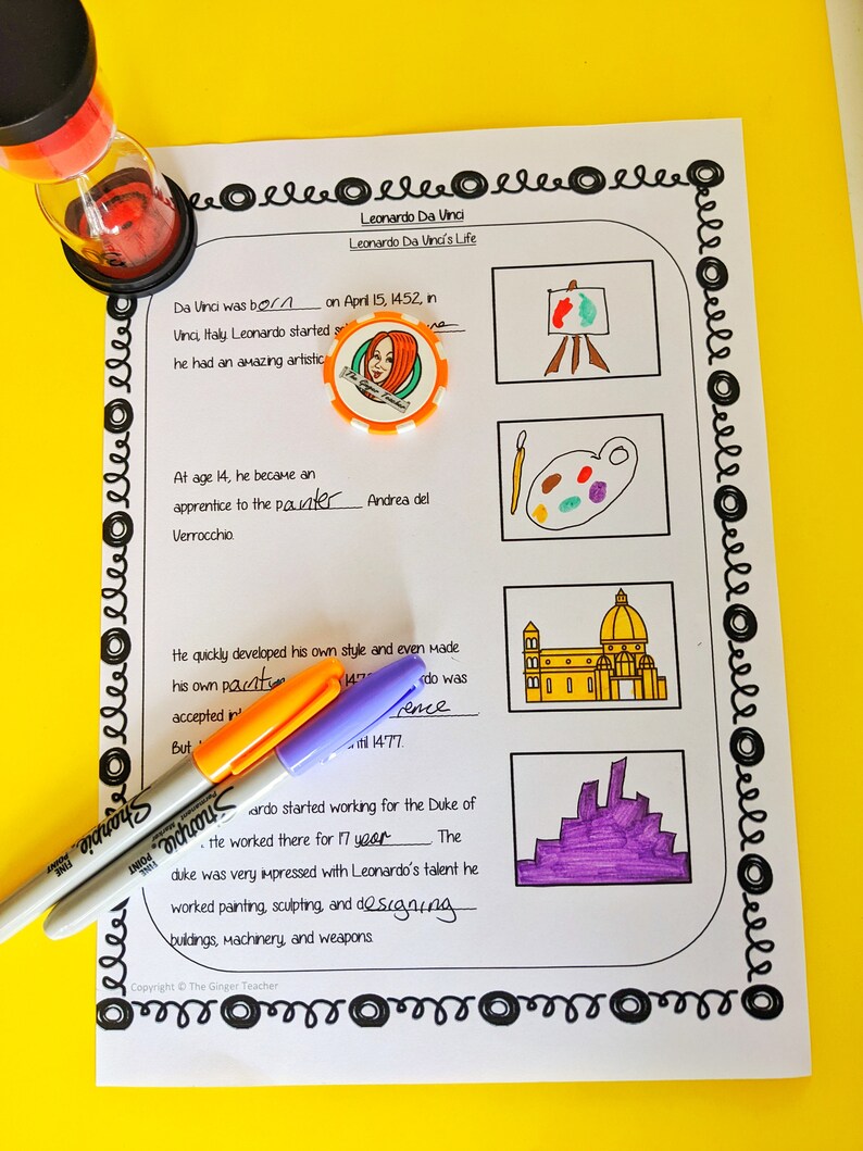 Leonardo Da Vinci Lesson Classroom Teaching Resources Home School ...