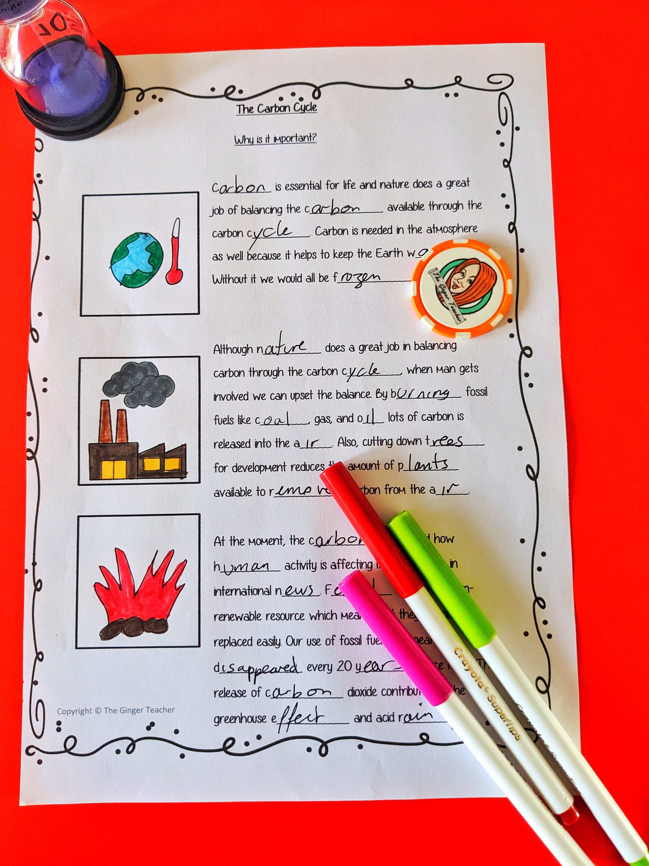 The Carbon Cycle Science Lesson Teaching Resources Home School Teacher ...
