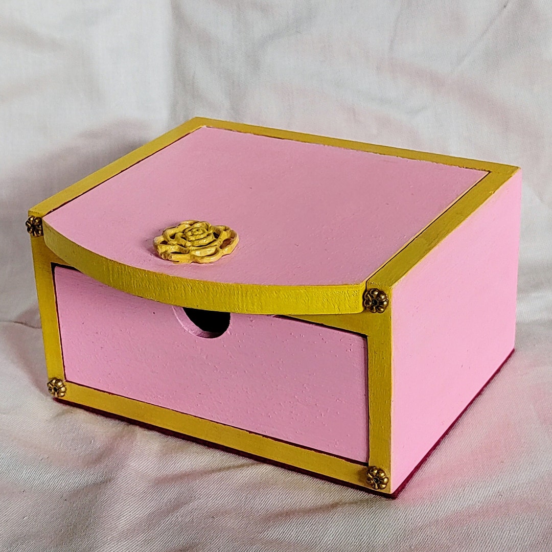 Cute Pink Mirror Box With Resin Surprise - Etsy