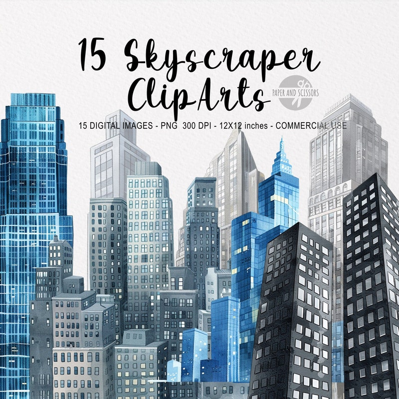 Skyscraper Illustrations - Etsy